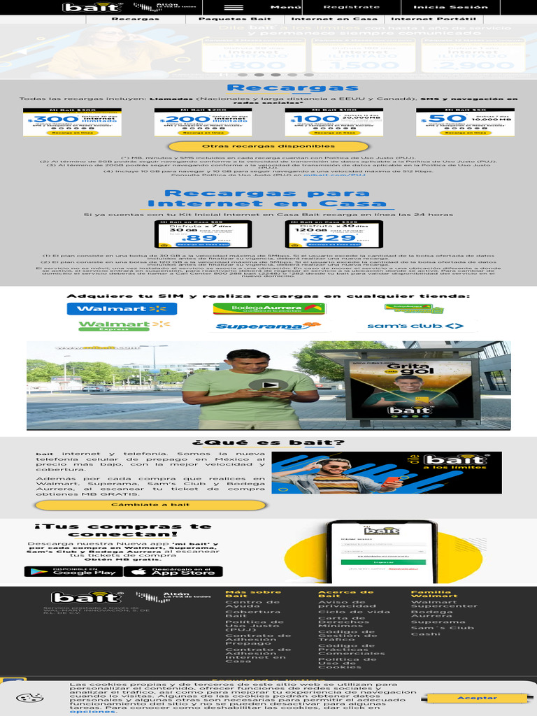 Bait - Internet y Telefonía | PDF | Walmart | Internet