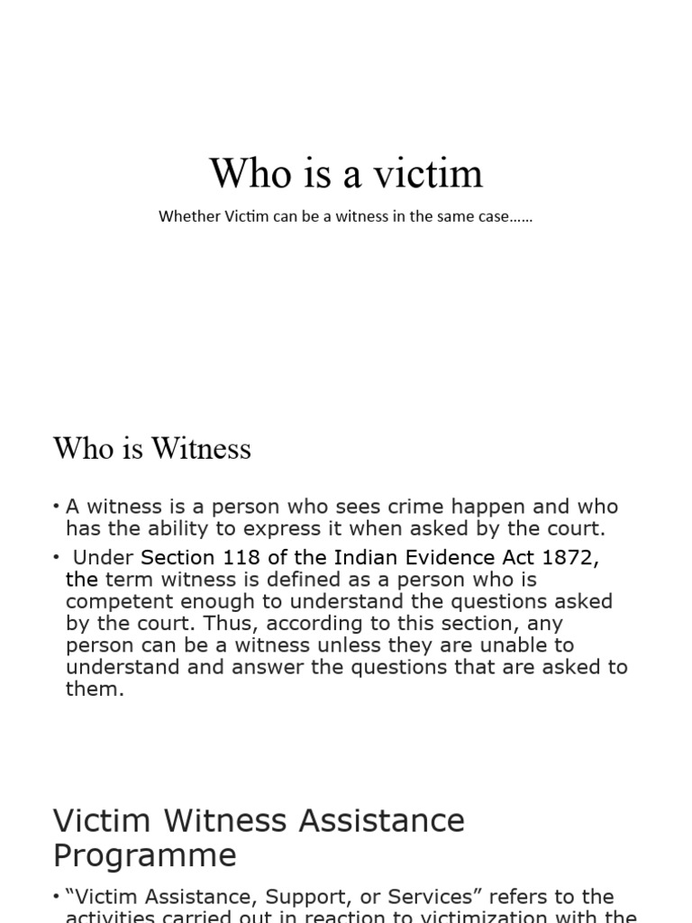 Victim Assistance Program | PDF | Witness | Prosecutor