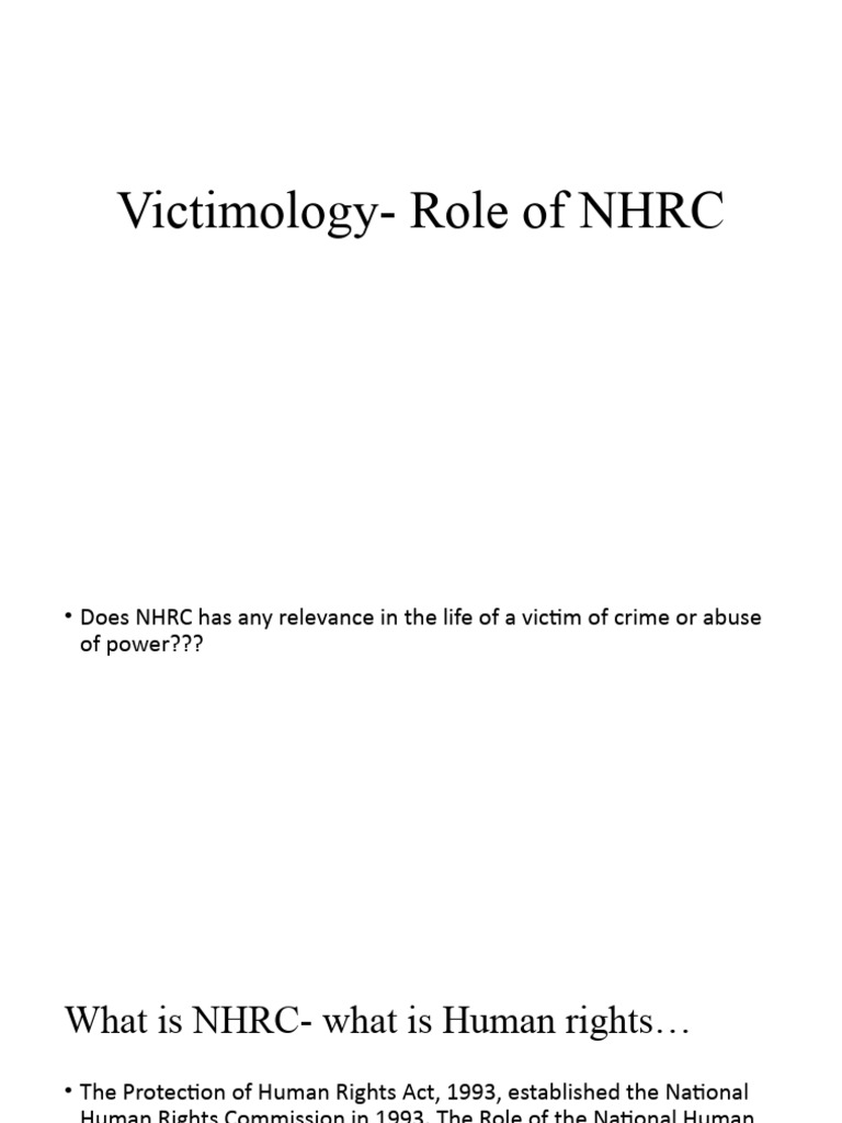Role of NHRC | PDF | Human Rights | Rights