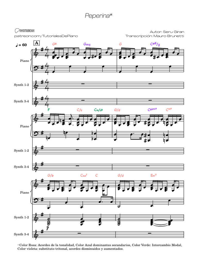 Seru Giran - Peperina | PDF | Music Theory | Pitch (Music)