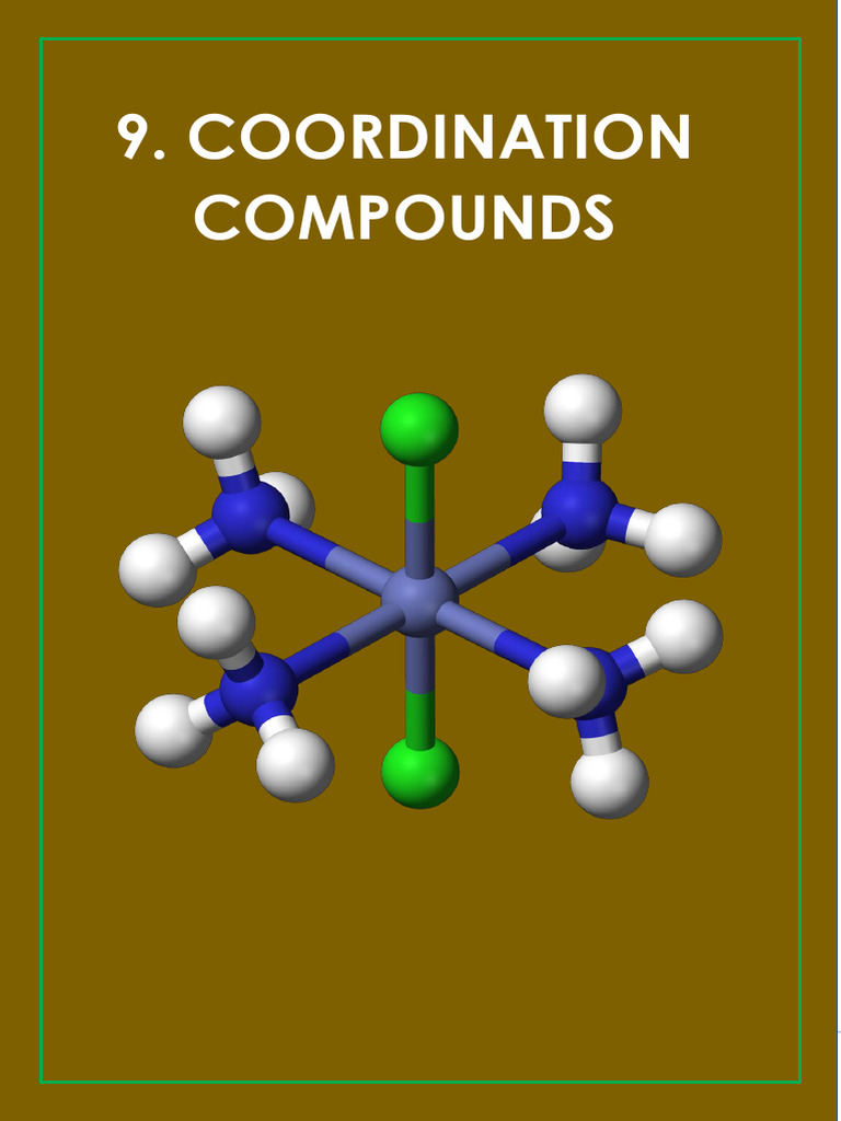 Overview of Coordination Compounds | PDF | Coordination Complex | Ligand