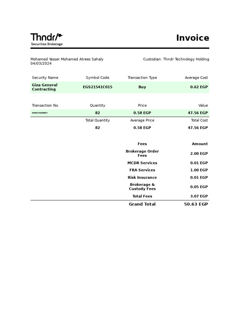 E Invoice - 2024 03 04 | PDF | Prices | Cost