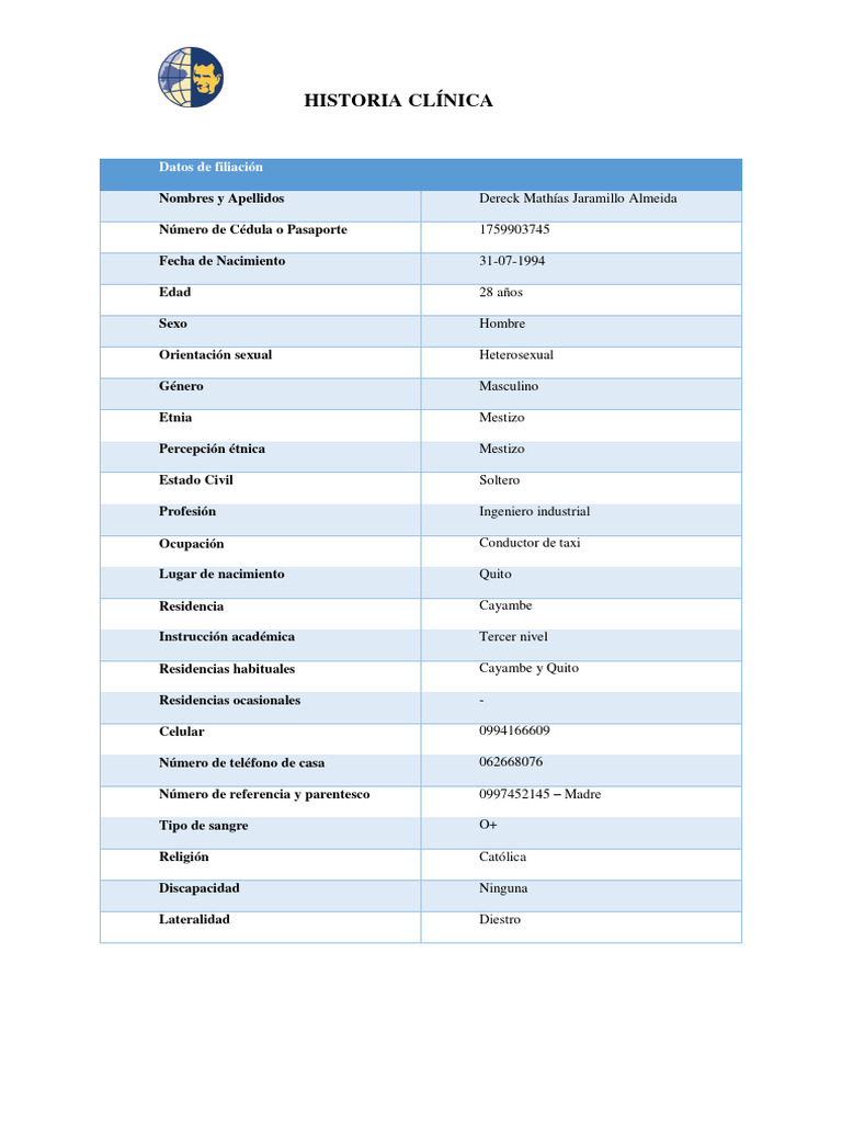 Historia Clínica Semio | PDF | Examen físico | Abdomen