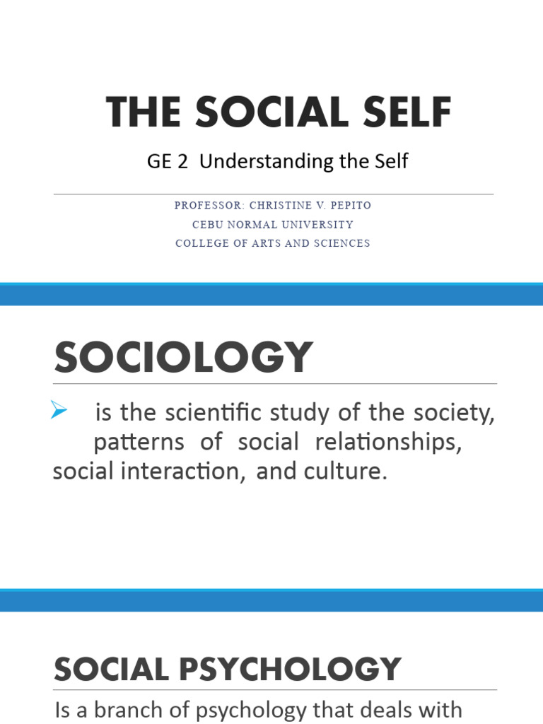 The Social Self | PDF | Love | Intimate Relationships