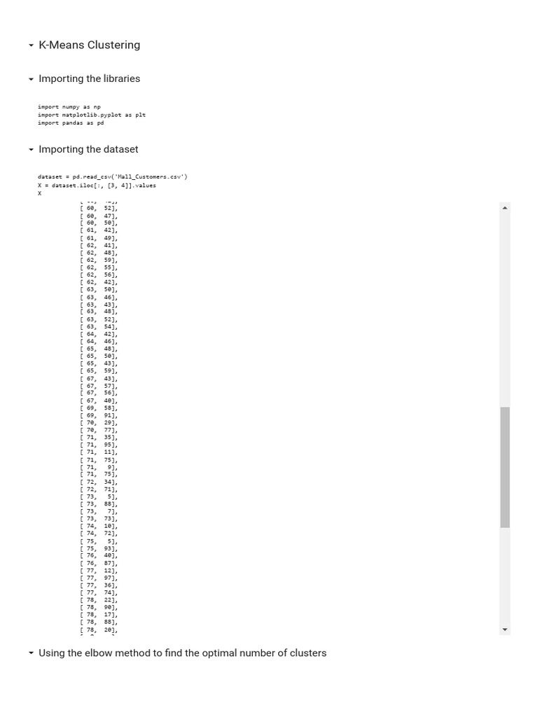 K - Means - Clustering - Ipynb - Colaboratory | PDF | Data Mining | Information Science