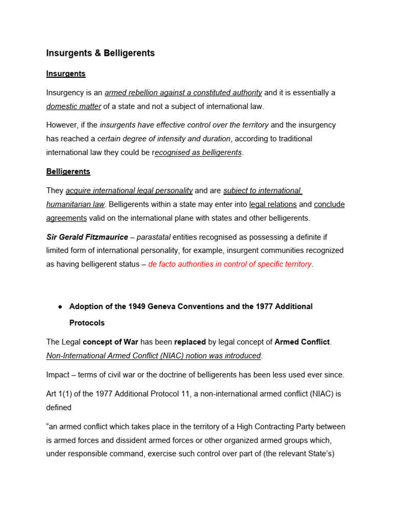 State Recognition Notes | Download Free PDF | Self Determination ...
