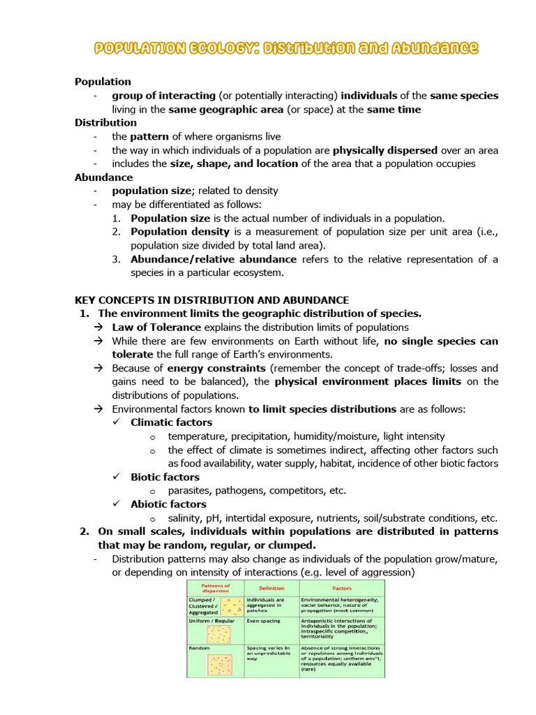 Reviewer - Population Ecology | PDF | Biological Dispersal | Ecosystem