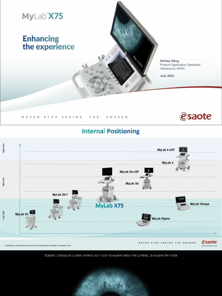 MyLab - X75 - Presentation | PDF | Medical Ultrasound | Medical Imaging