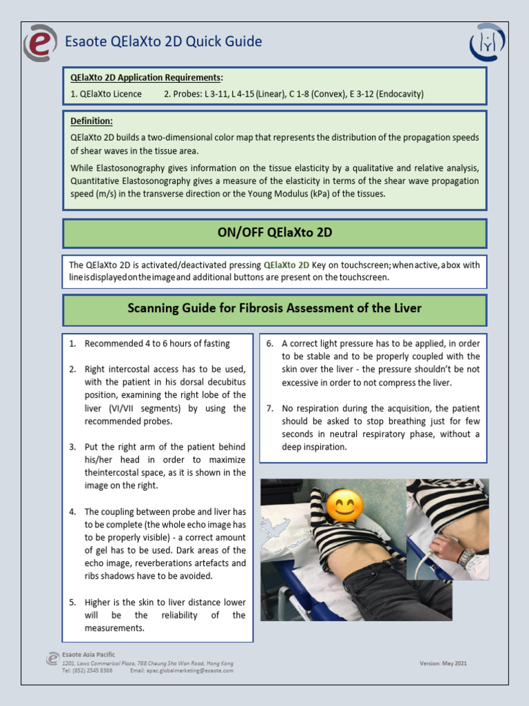 Esaote - GI - QElaXto 2D Quick Guide - Final - v2 | PDF | Waves