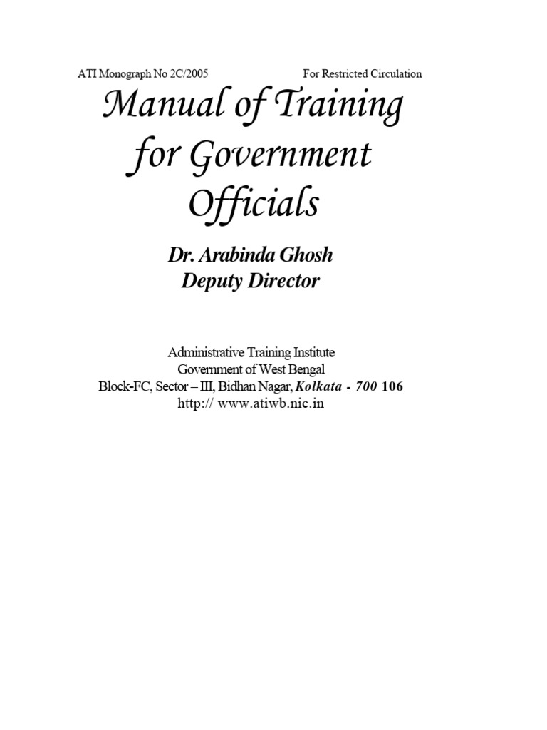 Government Training Manual | PDF | Educational Assessment | Learning