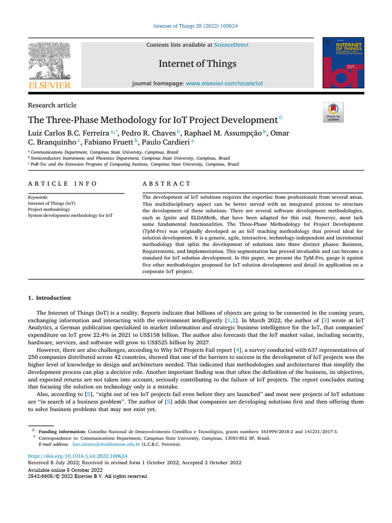 The Three Phase Methodology For IoT Project Development | PDF ... The Three Phase Methodology For IoT Project Development | PDF ...
