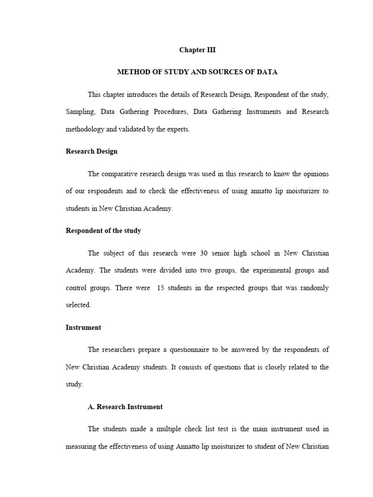 Chapter-III ANNATTO | PDF | Quantitative Research | Scientific Method