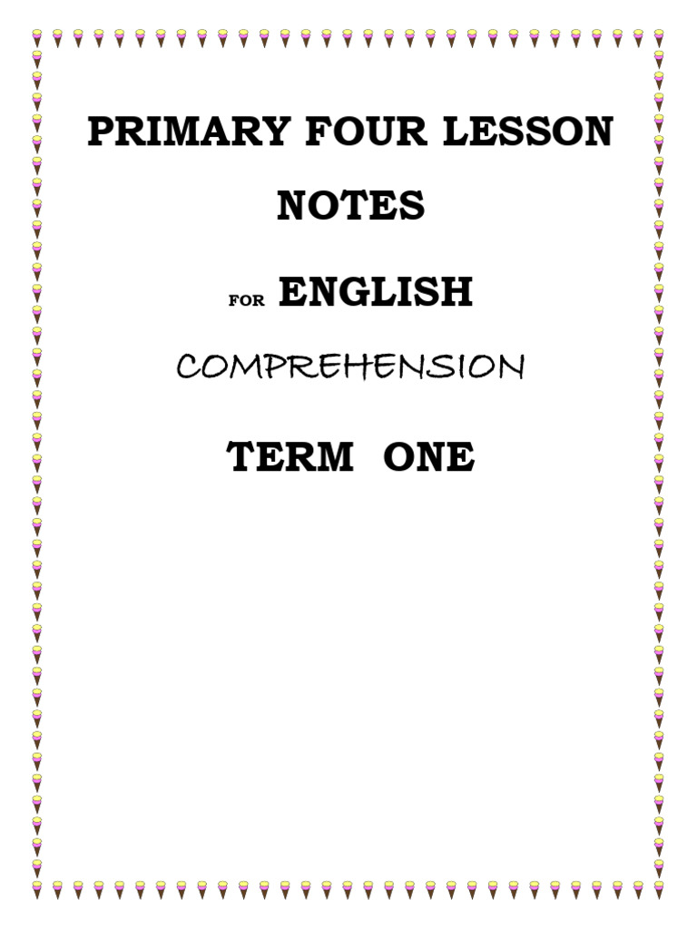 P4 English Comprehension Notes Term 1 | PDF | Travel