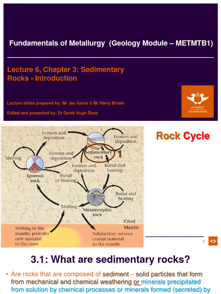 METMTB1 - Sedimentary Rocks - Lecture 6 | PDF | Sedimentary Rock ...