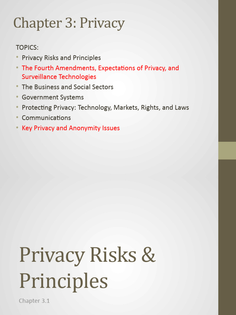 Chapter 3 | PDF | Privacy | Fourth Amendment To The United States ...