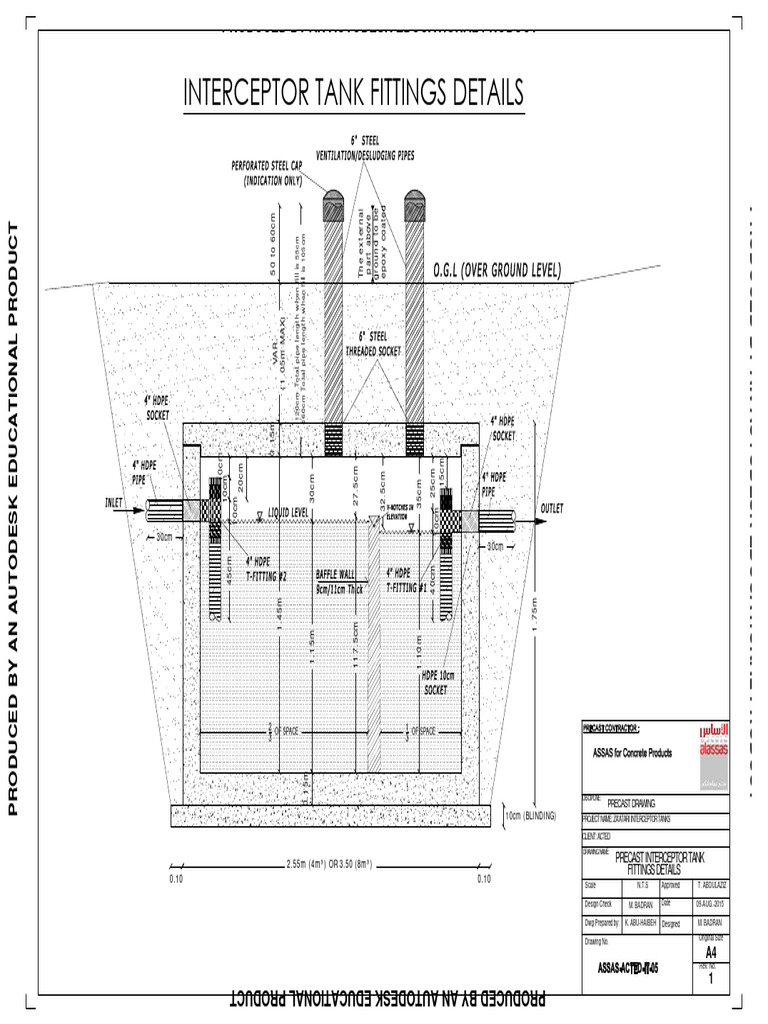 2) Interceptor Tanks Fittings Details - Rev.1 | PDF | Autodesk