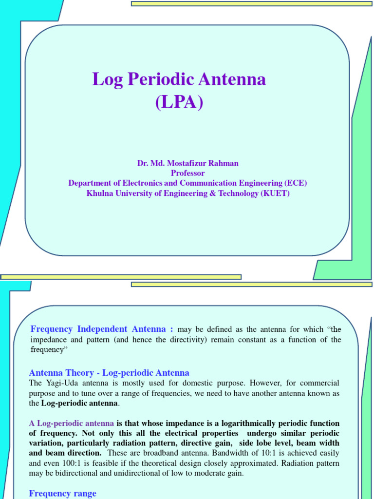 LogPeriodic Antenna | PDF | Antenna (Radio) | Broadcast Engineering