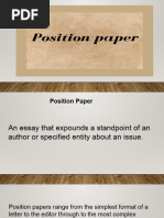 Position Paper Format | PDF
