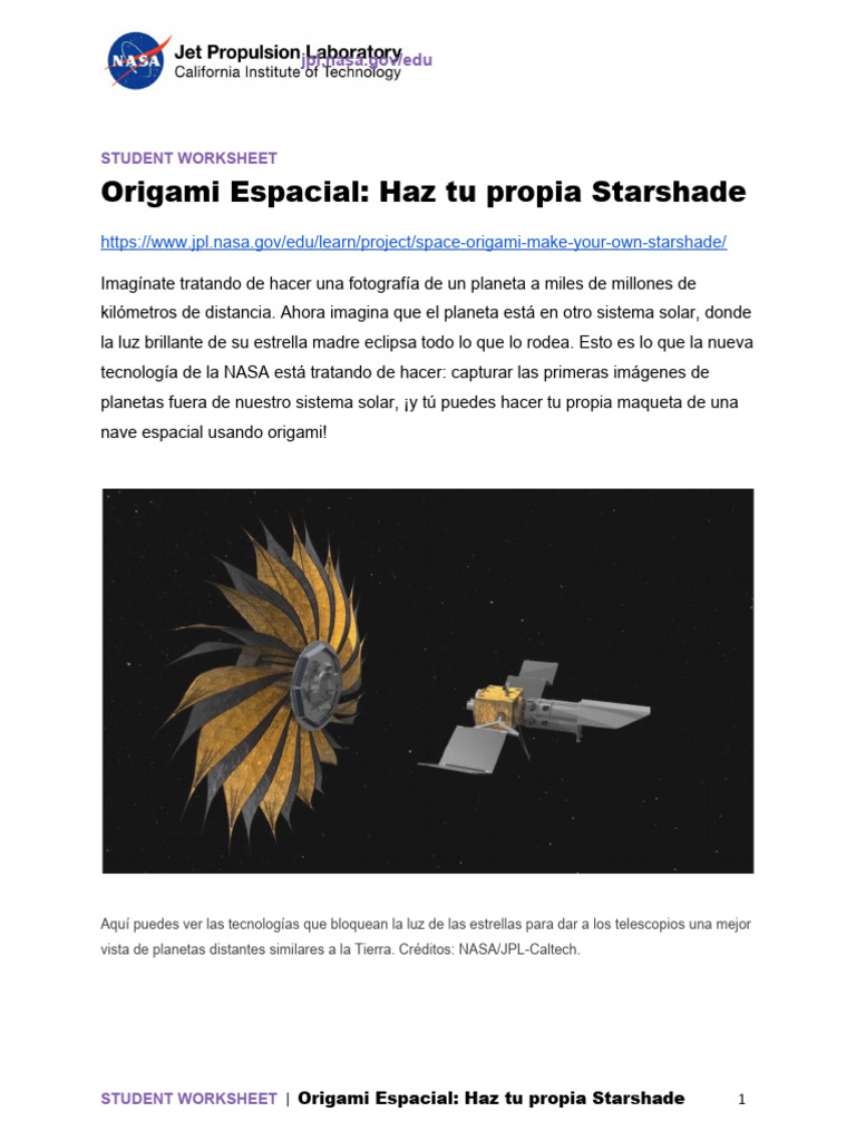 Origami Espacial para Estudiantes | PDF | Exoplaneta | Origami