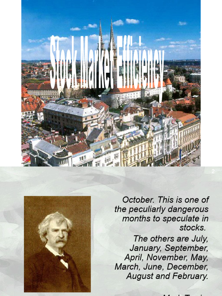 PPT 9 Stock market efficiency | PDF | Efficient Market Hypothesis | Stocks