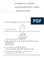 Triangles CBSE PYQ WORKSHEET | PDF | Triangle | Euclid