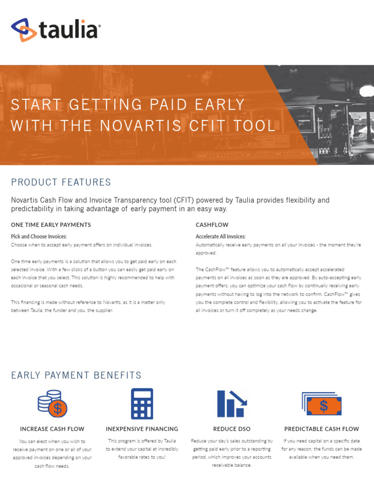 Taulia Cfit Supplier Brochure | PDF | Economies | Business