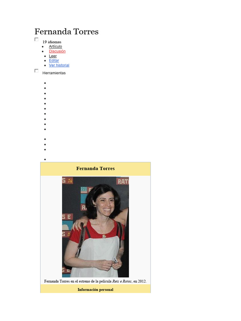 Fernanda Torres | PDF | Actrices