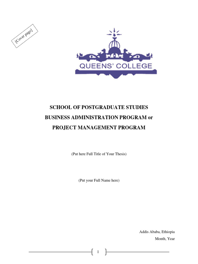 MBA/MPM Thesis Submission Guidelines | PDF | Methodology | Survey ...