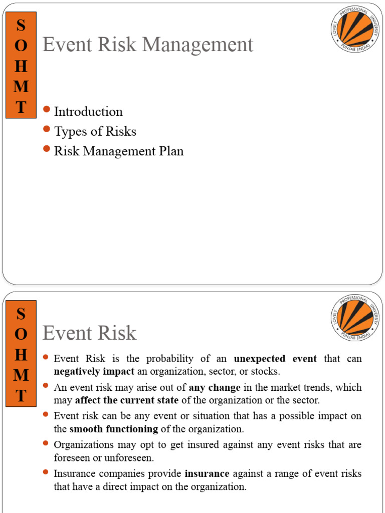 Event Risk MGT | PDF | Risk | Risk Management