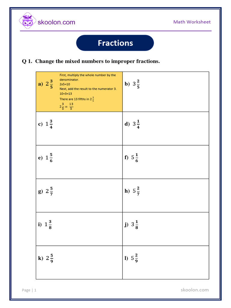 G5 Math Fractions 423 | PDF | Mathematical Notation | Mathematical Concepts