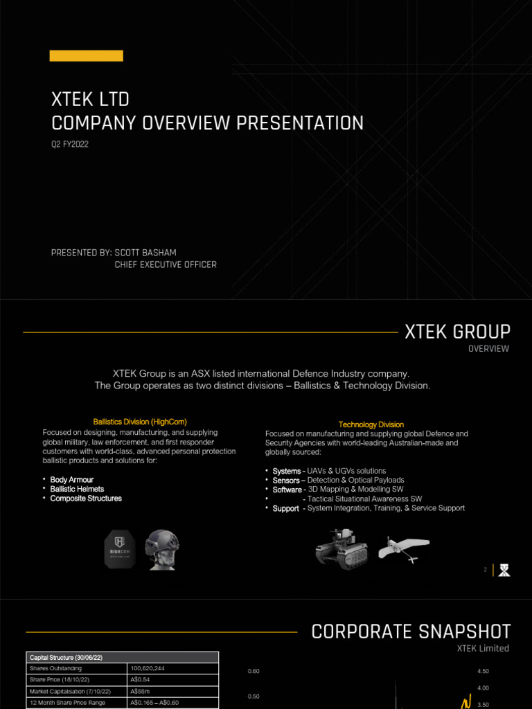 XTEK Presentation - 22 November 22 | PDF