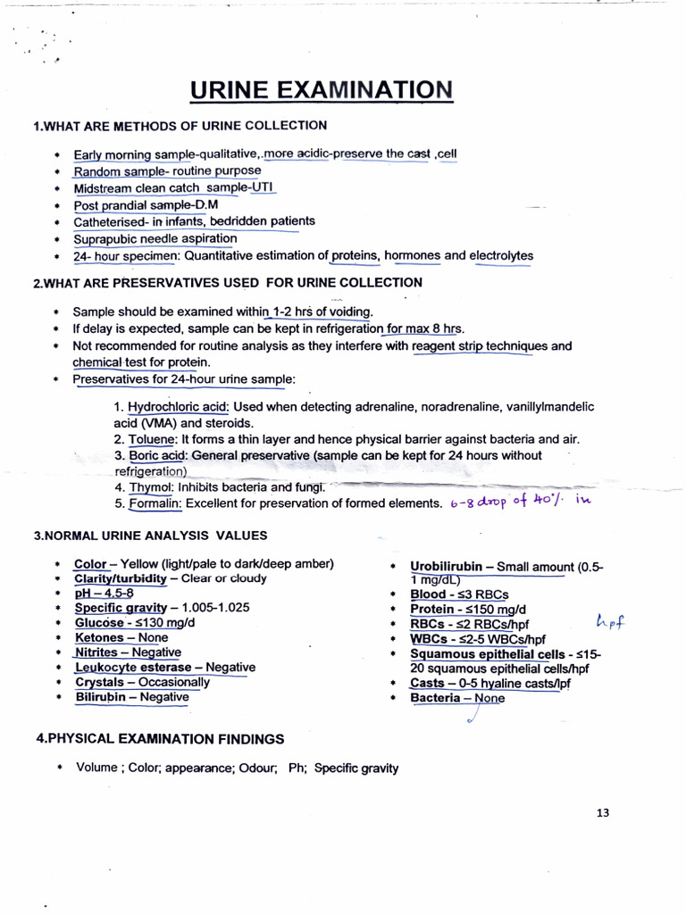 Urine Examination | PDF | Glucose