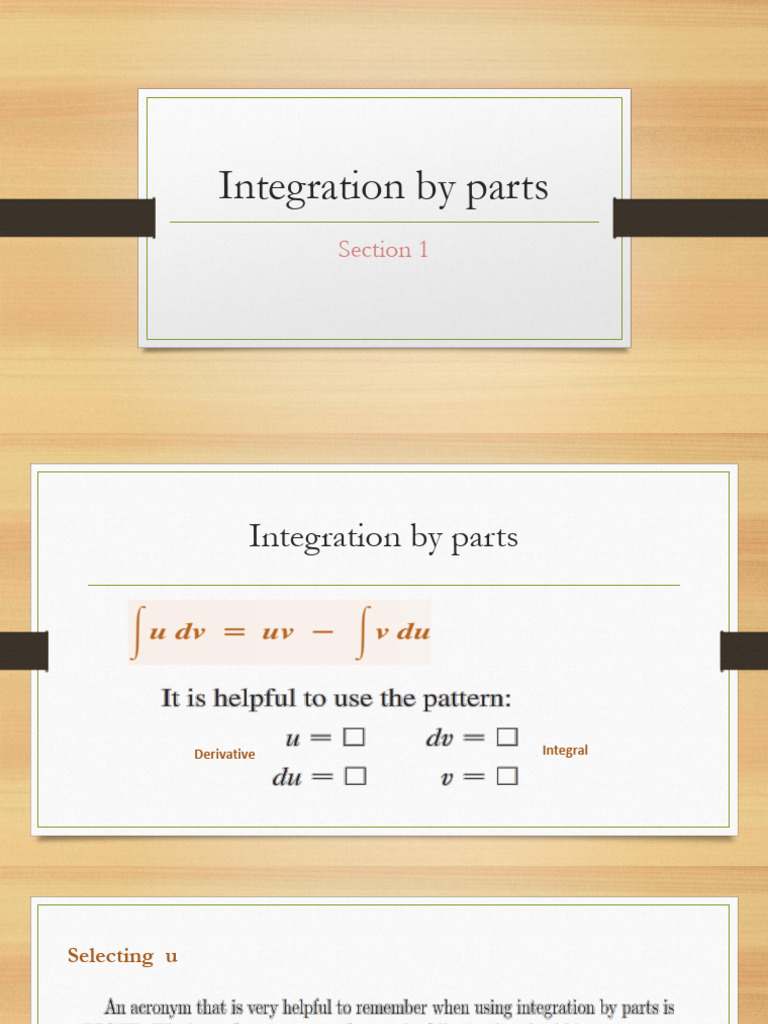 Revision On Integration by Parts | PDF