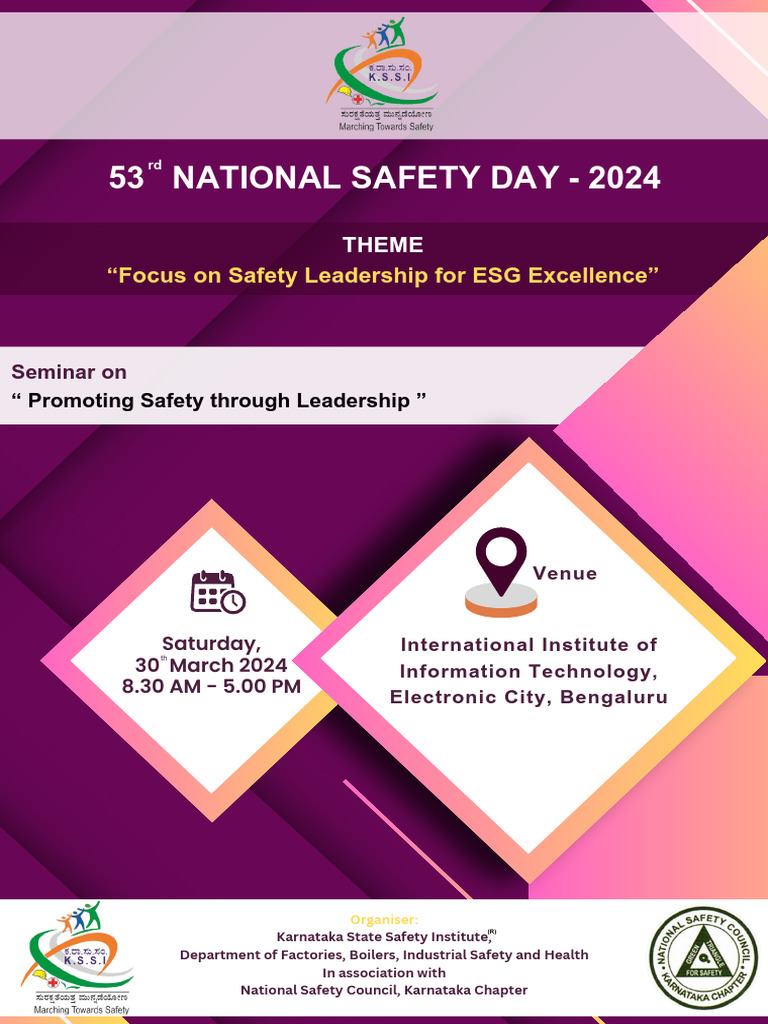 53 National Safety Day - 2024: "Focus On Safety Leadership For ESG ...