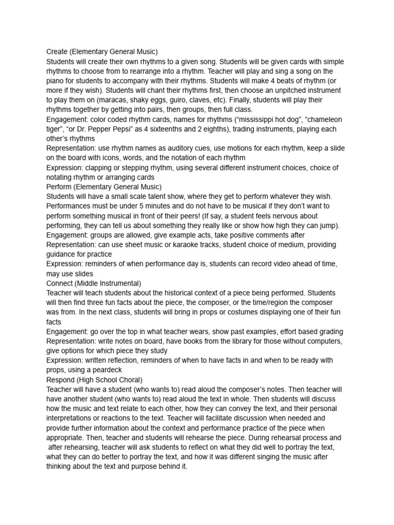 National Standards Lesson Plans | PDF | Rhythm | Composers