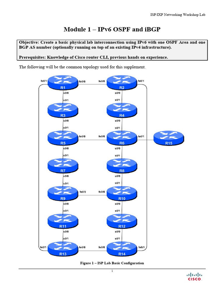 Module 01a - IPv6 OSPF and iBGP | PDF | I Pv6 | Router (Computing)