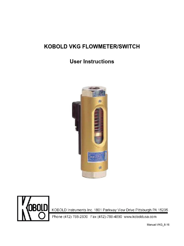 VKG Manual | PDF | Switch | Viscosity