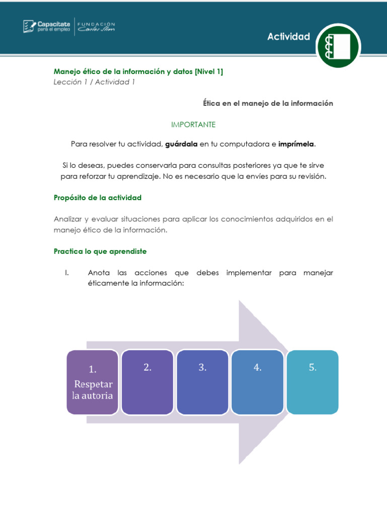 Ética en El Manejo de Información | PDF | Aprendizaje | Cognición Ética en El Manejo de Información | PDF | Aprendizaje | Cognición