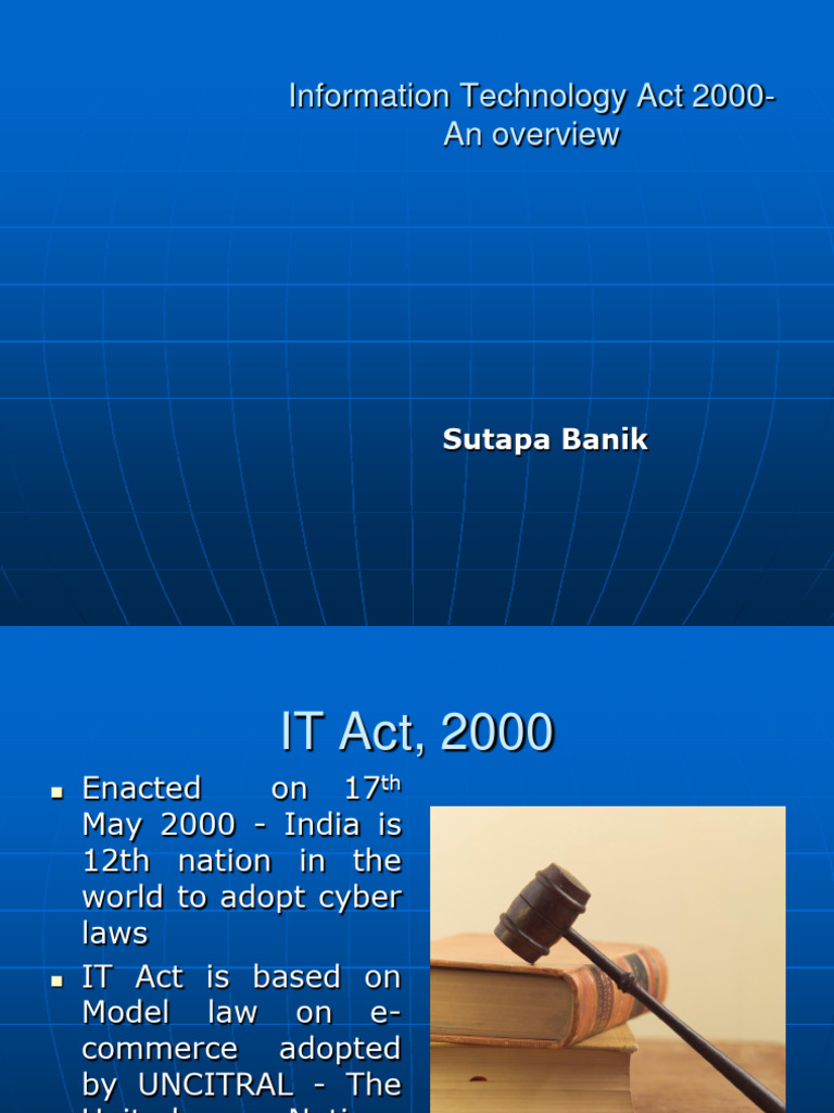 Information Technology Act, 2000 | PDF | Public Key Cryptography | Authentication