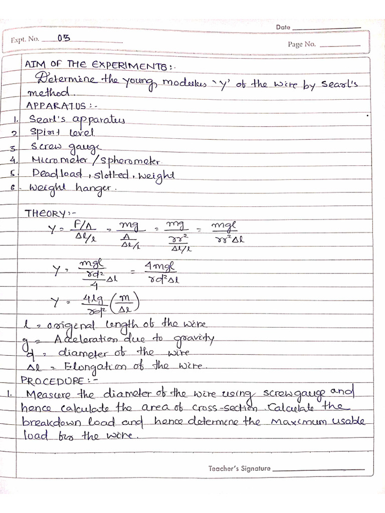 Youngs Modulus | PDF