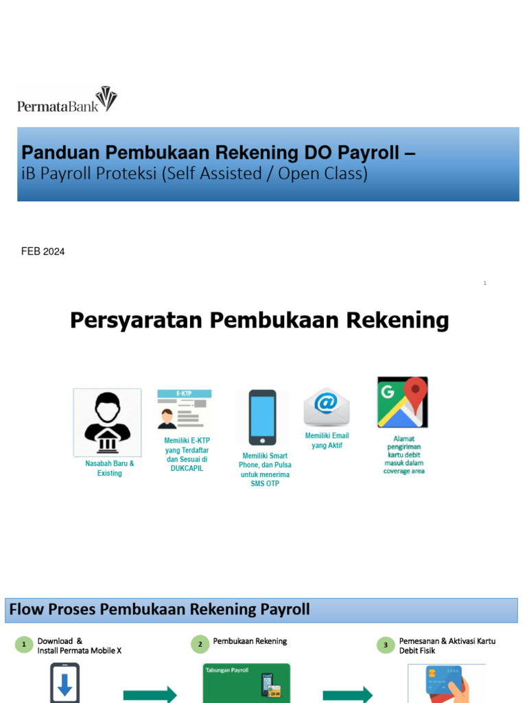 Panduan Pembukaan Rekening DO Ib Payroll Proteksi Ver Feb2024 | PDF Panduan Pembukaan Rekening DO Ib Payroll Proteksi Ver Feb2024 | PDF