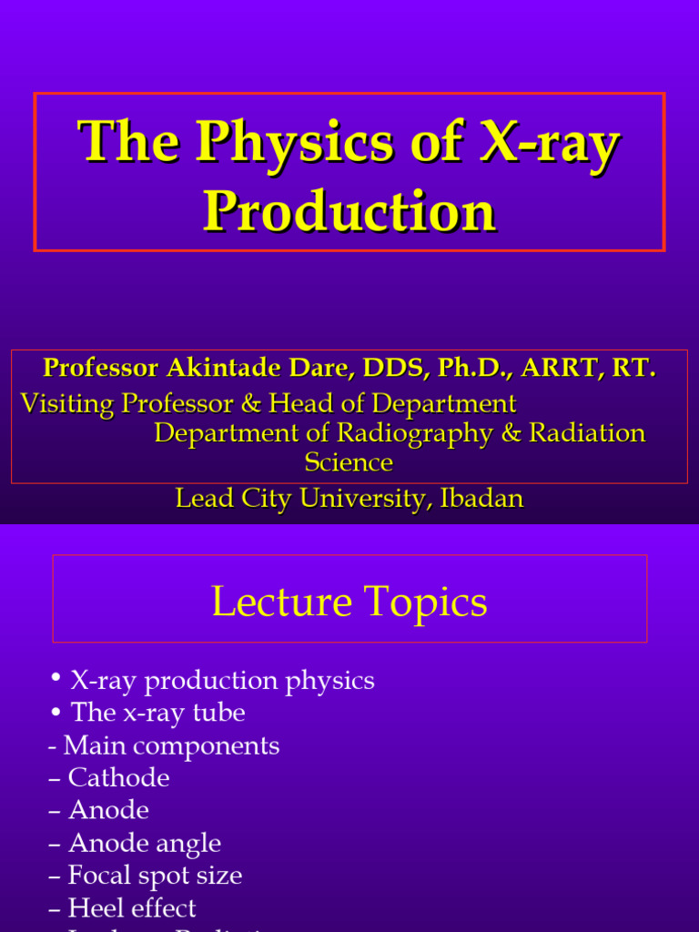 X-ray Production Physics Explained | PDF