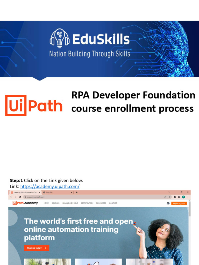 1.UiPath-Registration and RPA Developer Foundation Course Enrollement ...