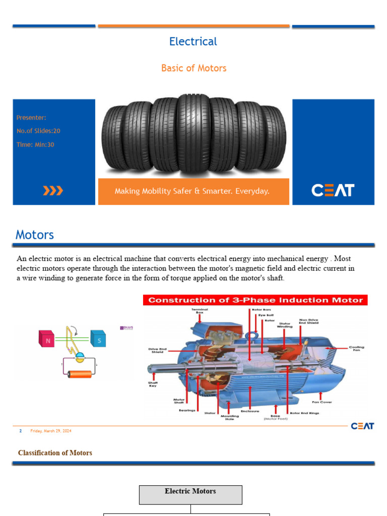 Motor PPT - New | PDF | Electric Motor | Electrical Engineering