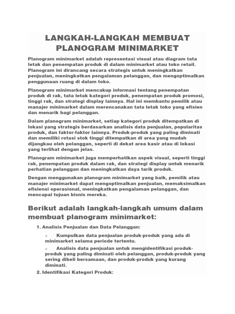 PLANOGRAM | PDF