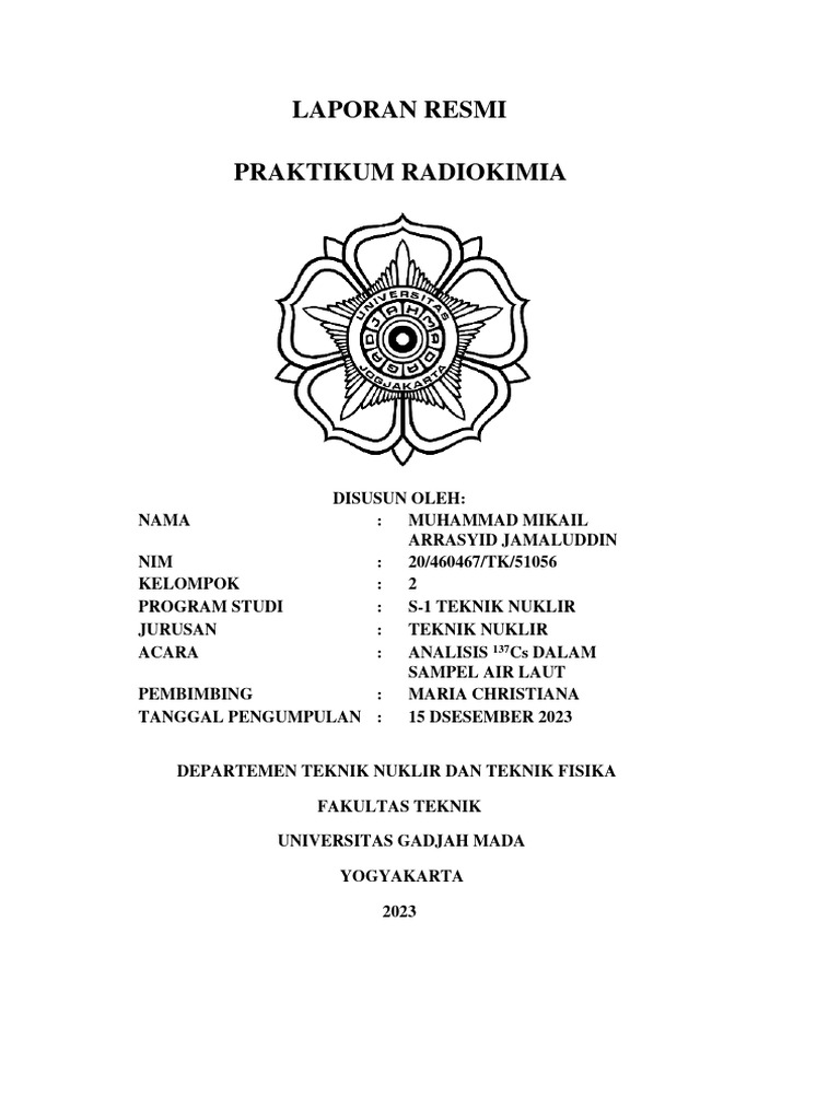 Analisis Cs-137 Dalam Sampel Air Laut | PDF