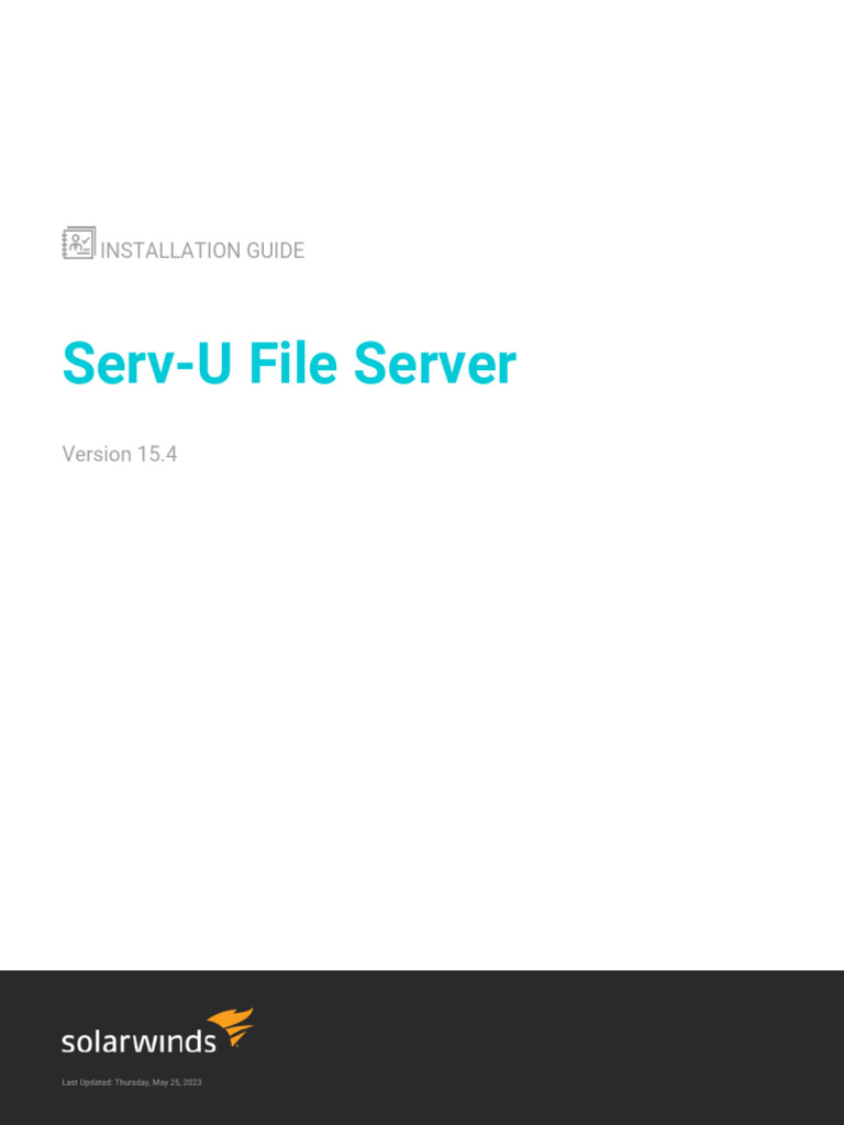 Serv-U File Server Installation Guide | PDF | Trademark | Computer File