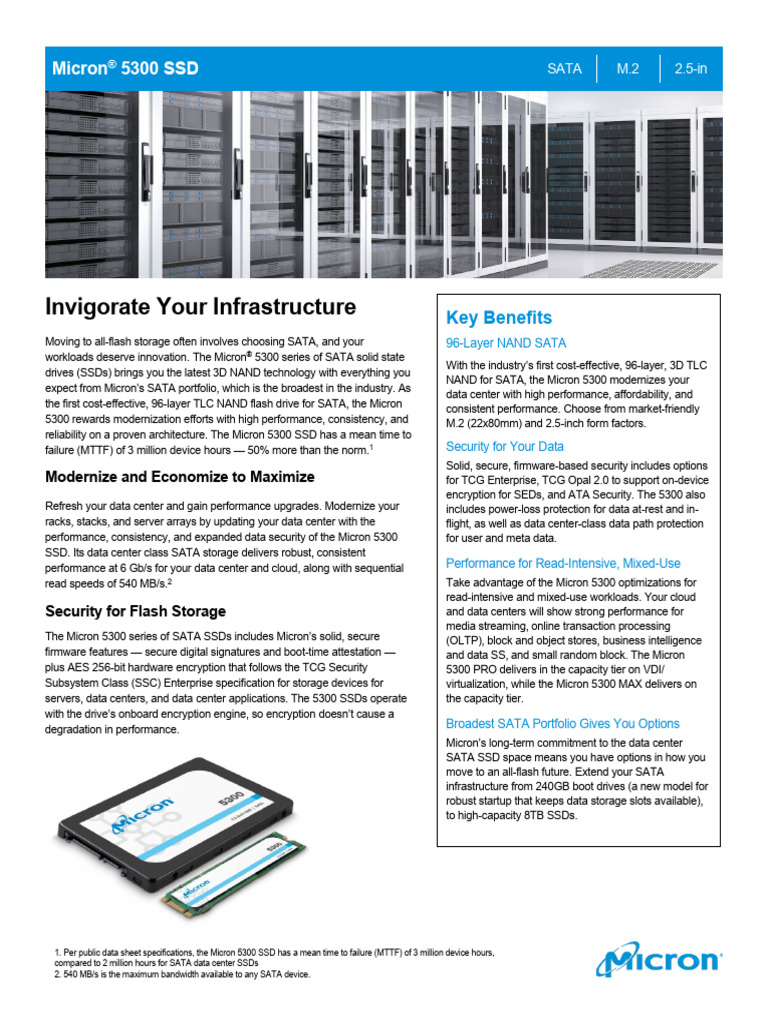 5300 Product Brief | PDF | Solid State Drive | Flash Memory