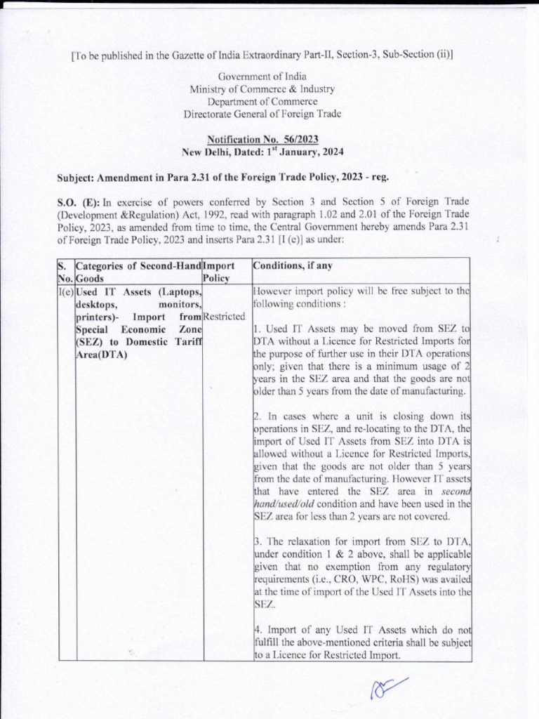 Notification 56 DT 01-01-24 Eng | PDF