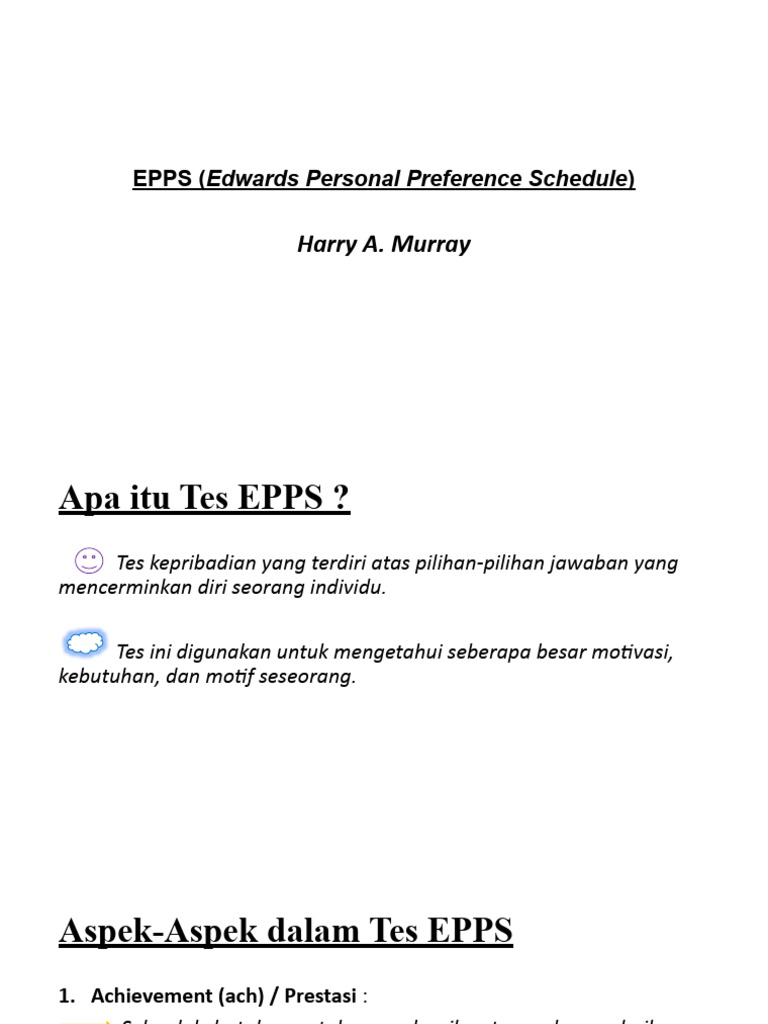 Panduan Lengkap Tes EPPS | PDF
